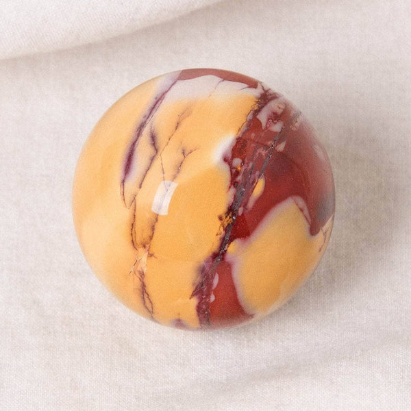 Mookaite Jasper Sphere with Tripod - Vibrant Healing Stone