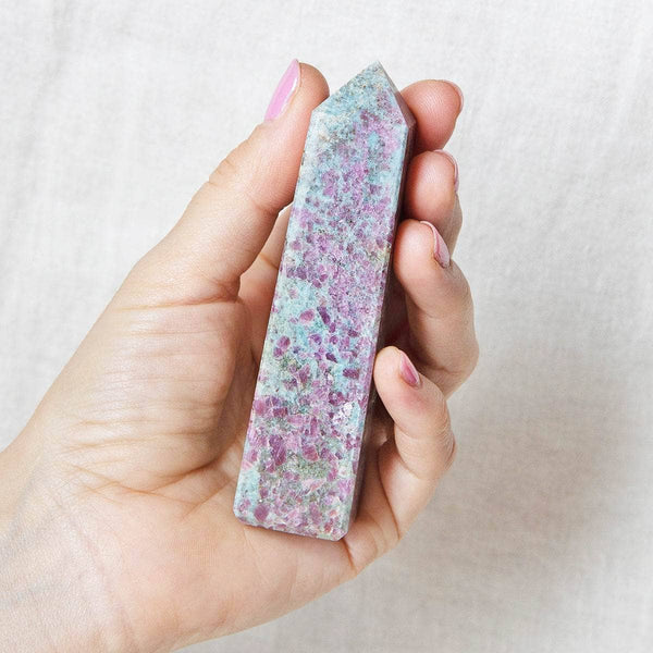 Handcrafted Ruby Kyanite Towers: Boost Your Spiritual Focus