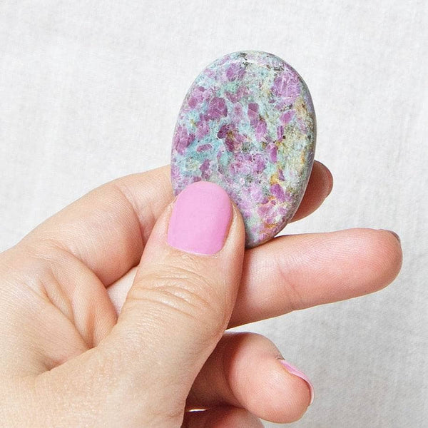 Ruby Kyanite Worry Stones: Hold Peace & Balance In Your Palm