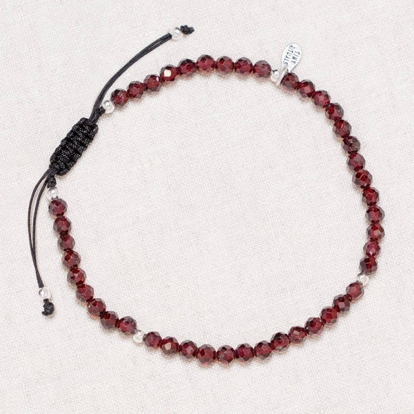 Garnet Anklet - Deep Red Elegance for Your Ankle