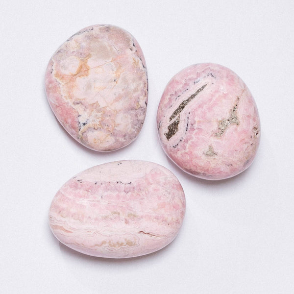 Peruvian Rhodochrosite Palm Stones - AAA Premium Quality