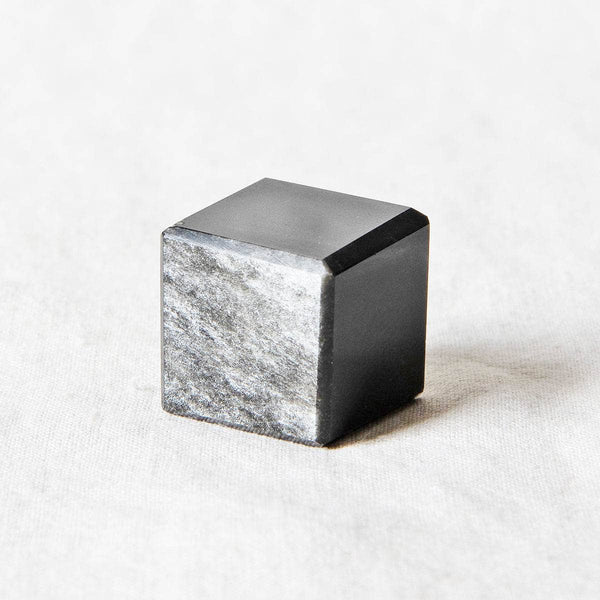 Silver Obsidian Cube - Pure Crystal // Tiny Rituals