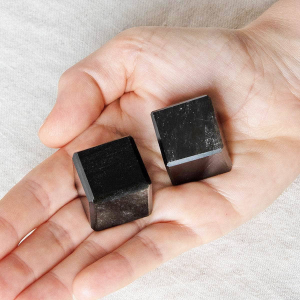 Silver Obsidian Cube - Pure Crystal // Tiny Rituals