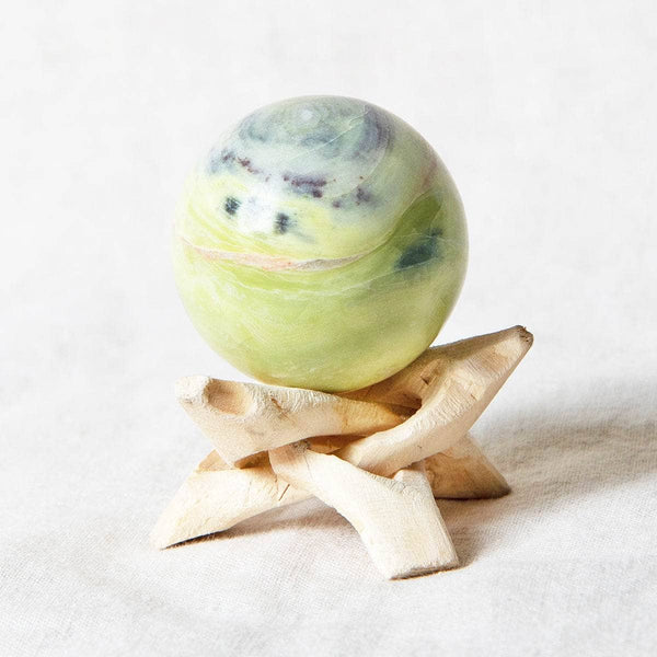 Serpentine Sphere 25mm-40mm — Genuine Crystal! // Tiny Rituals