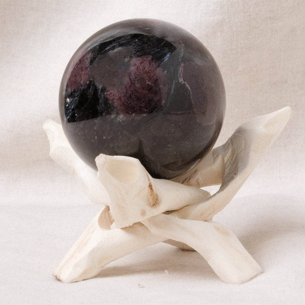 Garnet Sphere & Tripod - Radiant Red Brilliance