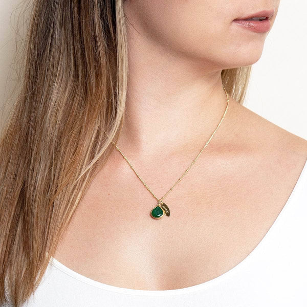 Pure Green Jade Birthstone Necklace [For August] // Tiny Rituals