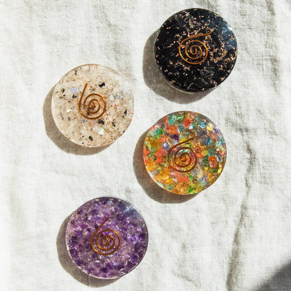 Orgone Discs In Amethyst, Black Tourmaline & More! | Tiny Rituals