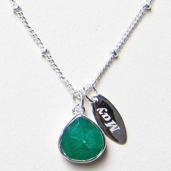 Pure Emerald Birthstone Necklace [For May] // Tiny Rituals