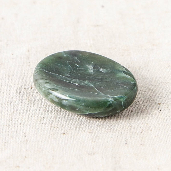 Green Jade Worry Stone - Open The Heart Chakra // Tiny Rituals