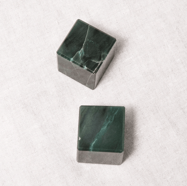 Jade Cube - Genuine Polished Crystal - 1"X1" // Tiny Rituals