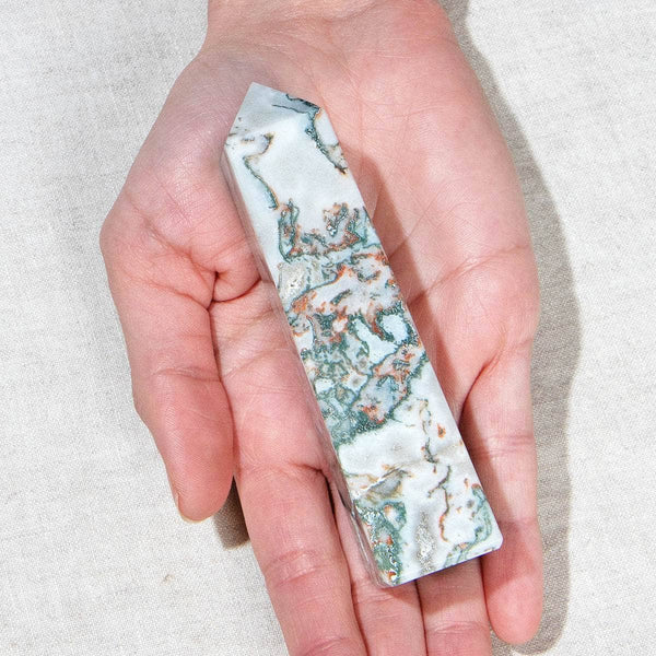 Tree Agate Tower Made Of Natural Crystal - 3.5" // Tiny Rituals