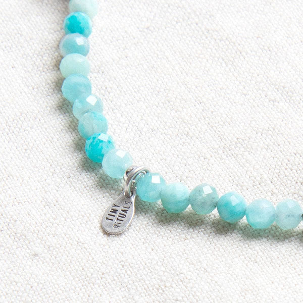 Amazonite Anklet- Healing Energy Crystal - 4mm // Tiny Rituals