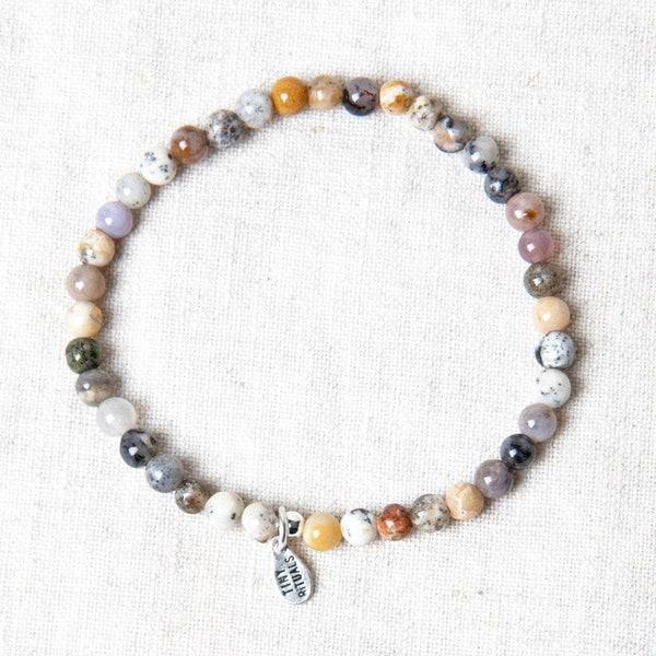 Yellow Dendritic Opal Bracelet - Pure Crystal // Tiny Rituals